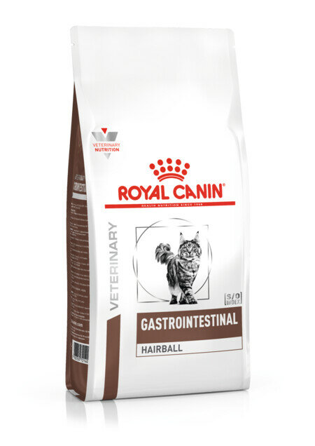 ROYAL CANIN VD GASTRO INTESTINAL HAIRBALL CONTROL 2 кг ветеринарная диета для кошек при нарушении пищеварения и для профилактики образования волосяных комочков
