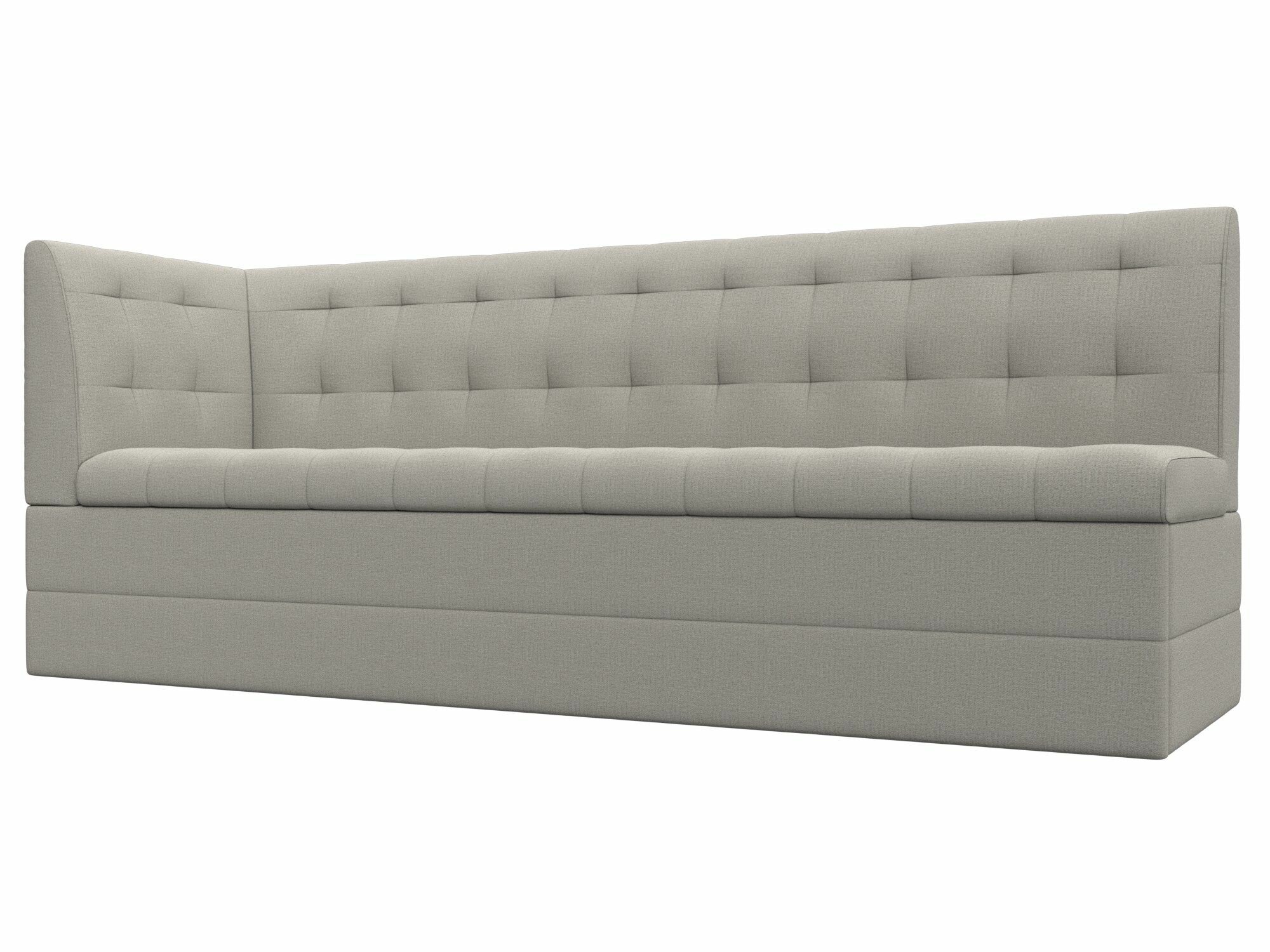 Диван кухонный прямой Бриз левый, рогожка, механизм дельфин, Хит Диванов