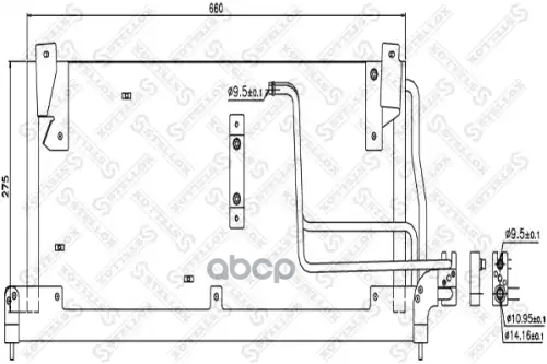 Радиатор кондиционера! до номера шасси R4147616 Opel Corsa all 93-00 Stellox арт. 1045487SX