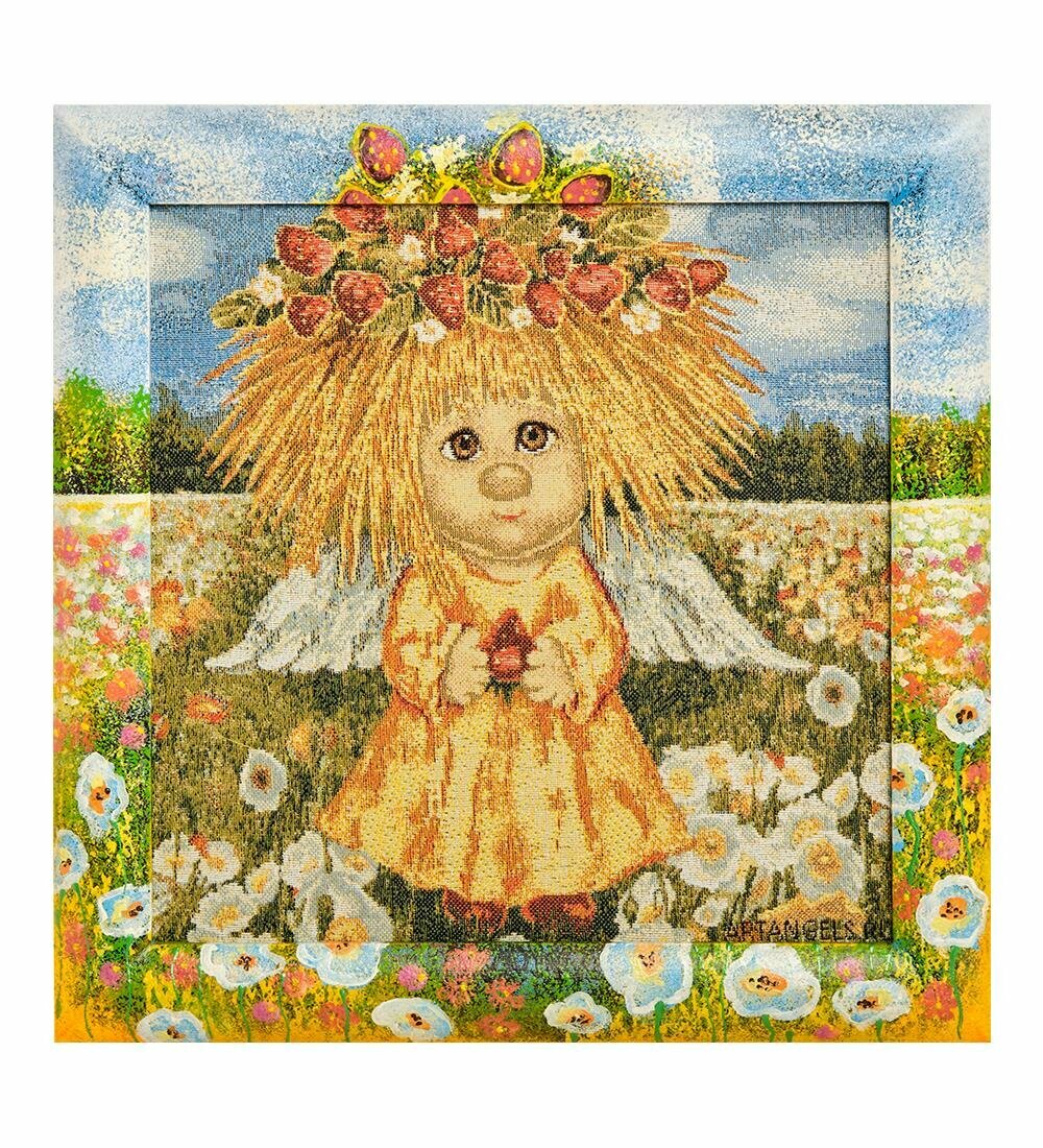 Гобелен в расписной раме Ангел здоровья 30х30 A2174322 Artangels, Гобелен, дерево