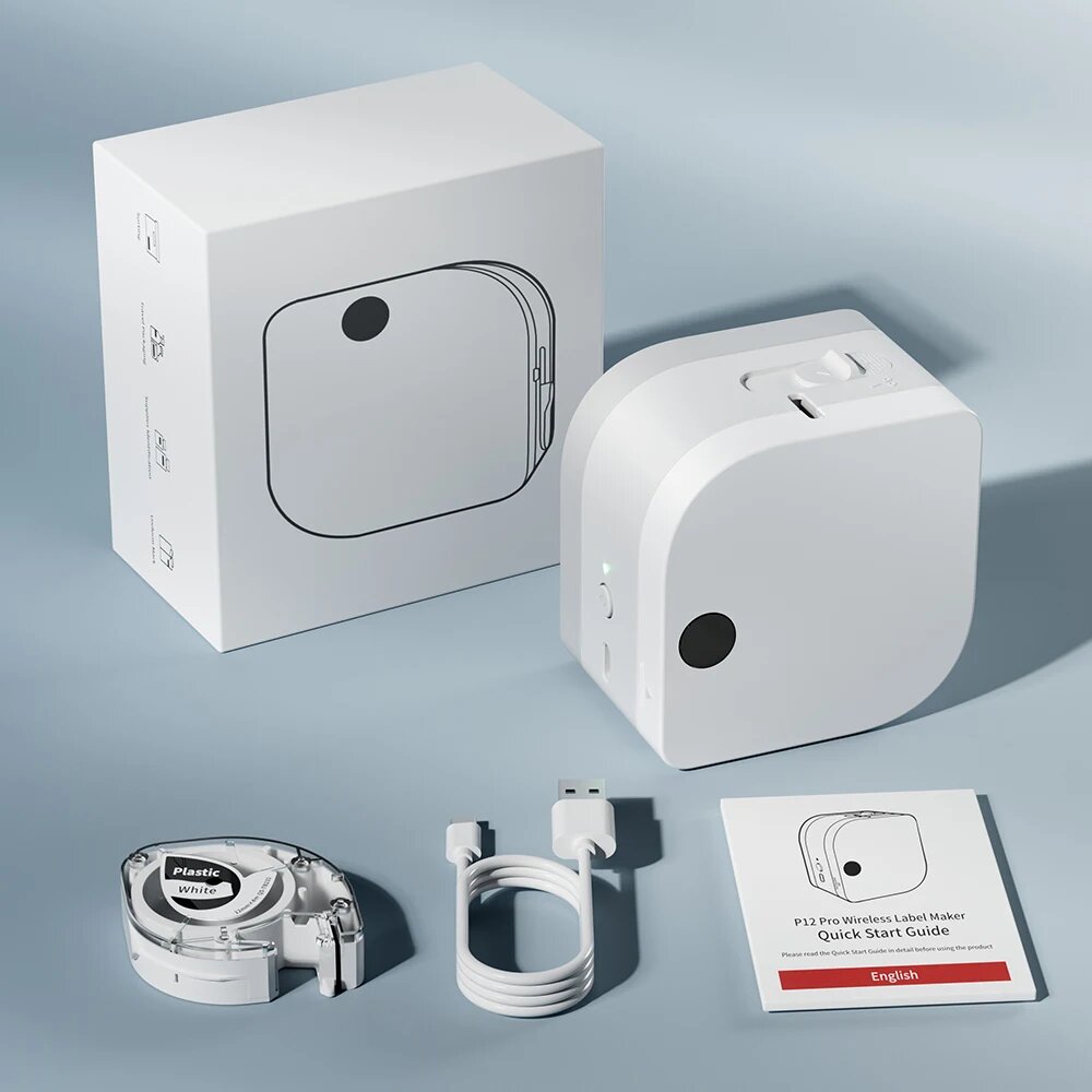 Phomemo P12 PRO Бесчернильная Bluetooth-машина для изготовления этикеток Grey P12PRO Printer