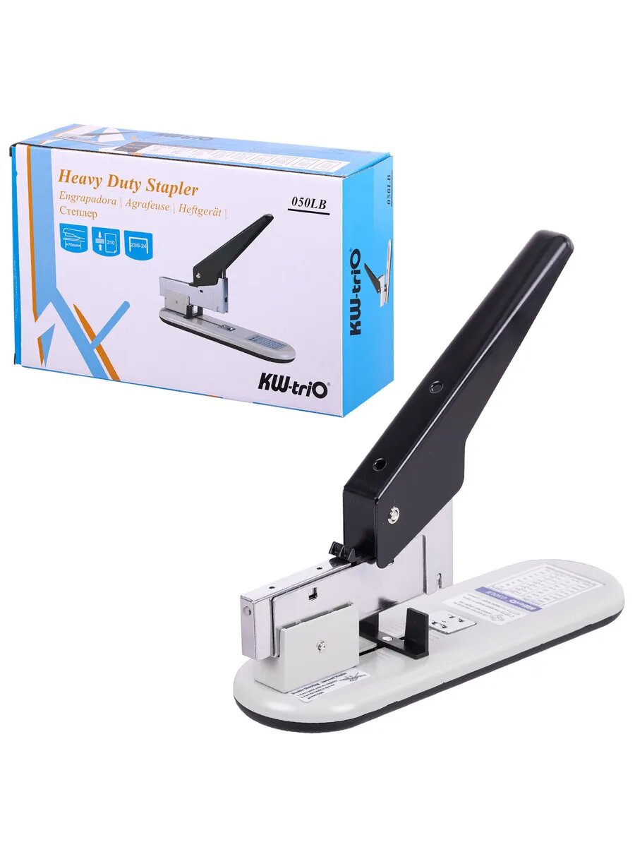 Степлер мощный №23/6-23/23 , до 210 листов, серый/черный, 50-LB, -50-LB