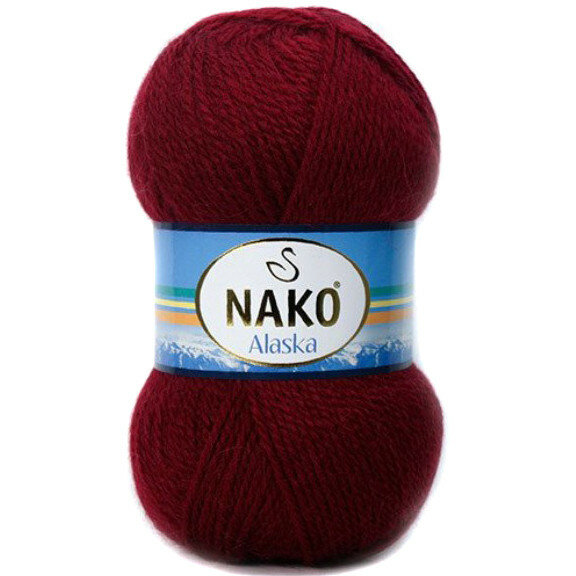 Пряжа Nako ALASKA 10691 бордо (5 мотков)
