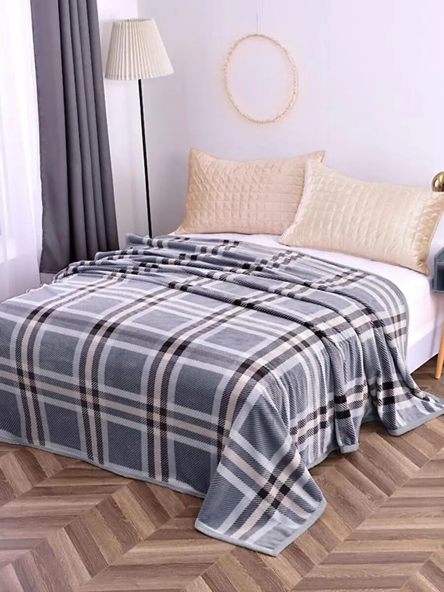 Плед 150х200 пушистый на кровать Lindo