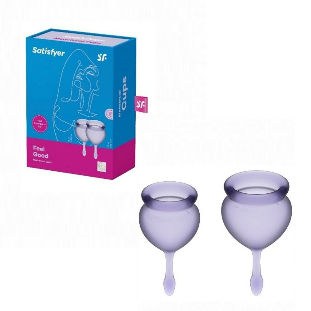 Набор менструальных чаш «Satisfyer Feel good» (Lila)15 и 20 мл