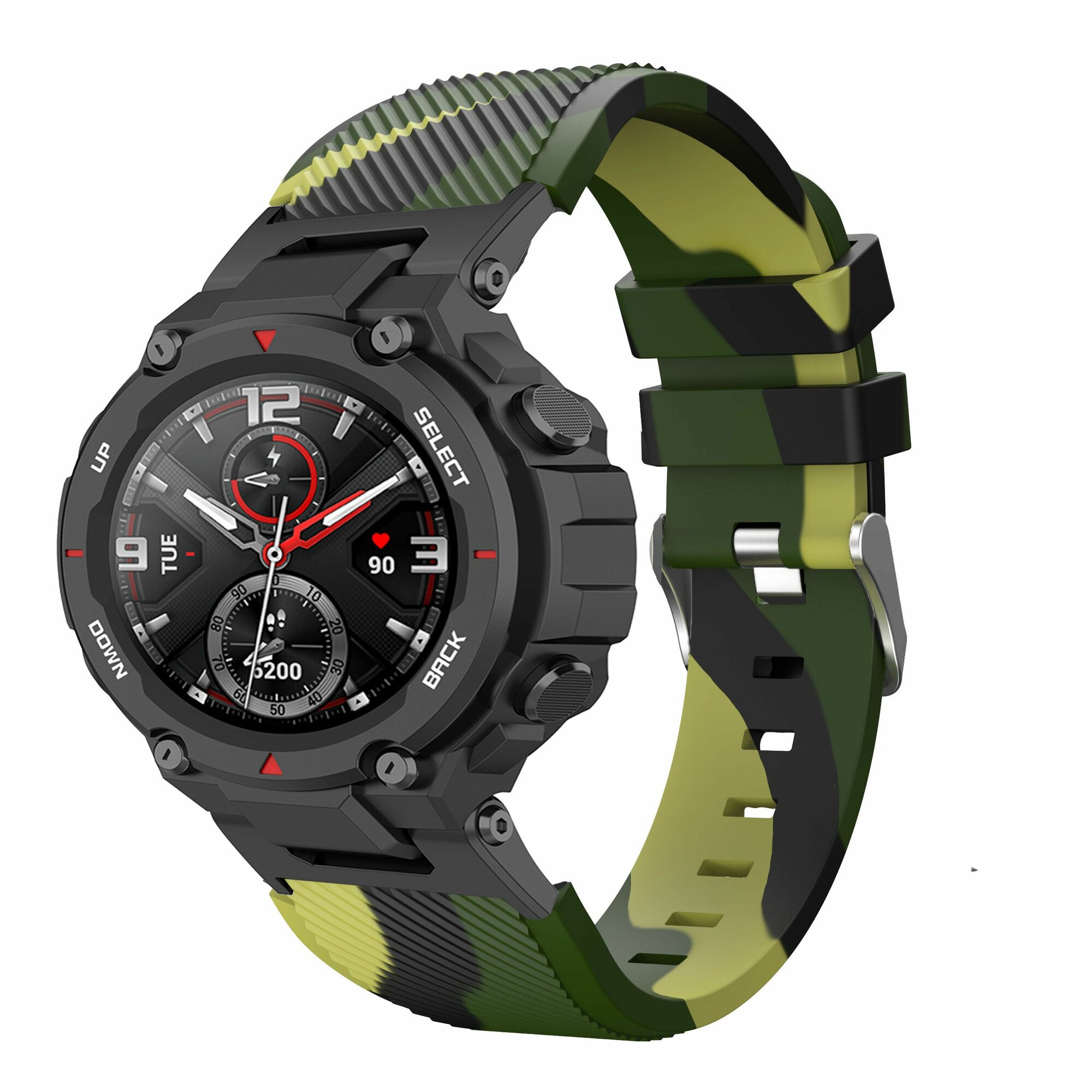 Камуфляж мягкий силиконовый ремешок браслет для Amazfit T Rex / T Rex Pro