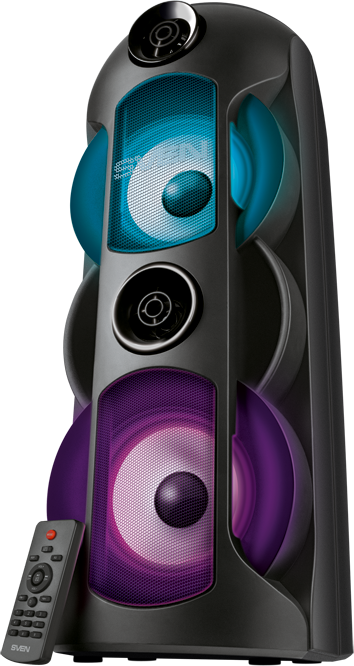 SVEN АС PS-720, черный (80 Вт, TWS, Bluetooth, FM, USB, microSD, LED-дисплей, 4400мА*ч)