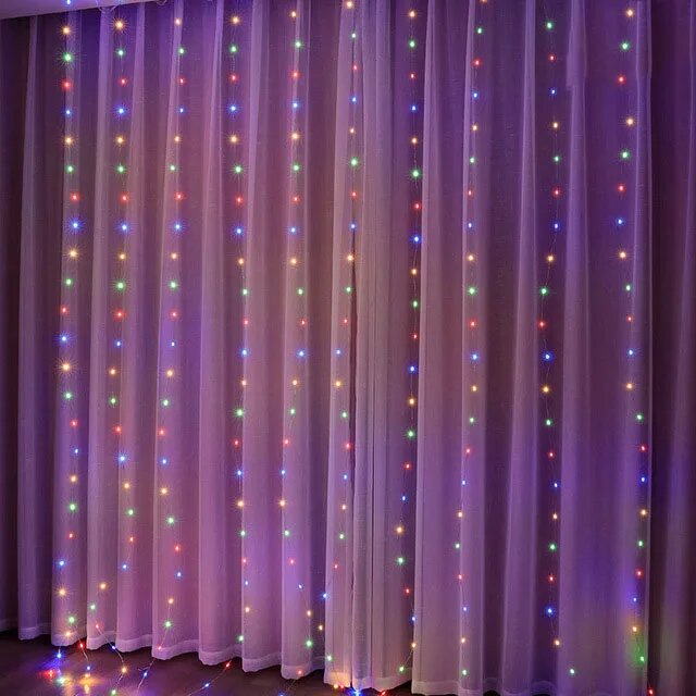 Светодиодная занавеска Colorful 3x3 м, 300 LED