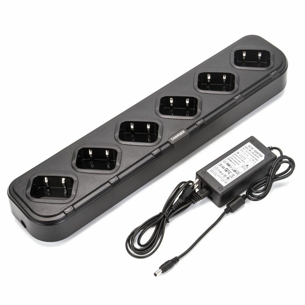 Шестистороннее настольное зарядное устройство, адаптер питания для внутренней связи, зарядная док-станция радиолюбительской радиостанции UV-9R PLUS-9700