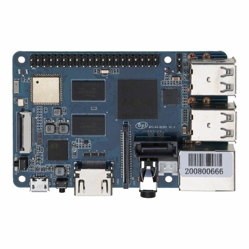 Плата для разработки чипа Banana Pi BPI-M2 Ultra Quad Core A40i Allwinner с WIFI и BT4.0, флэш-памятью EMMC