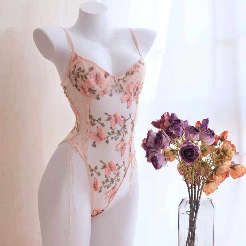 Боди HD01 бабочка L розовый