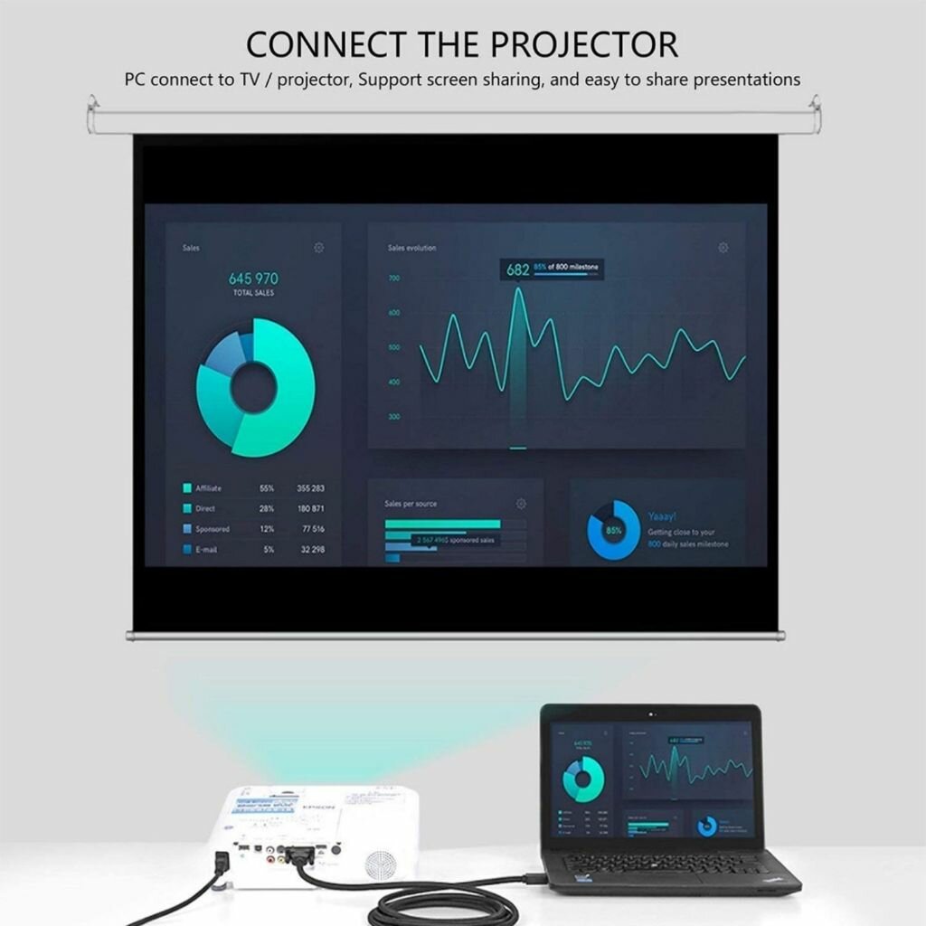 HDMI-VGA кабель 5м