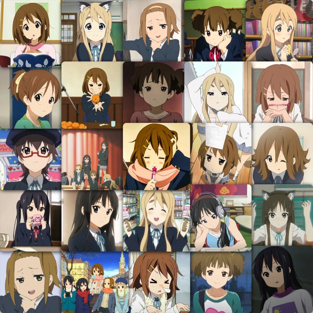 Стикеры аниме Kawaii Azusa Yui K-On Bandai 50PCS