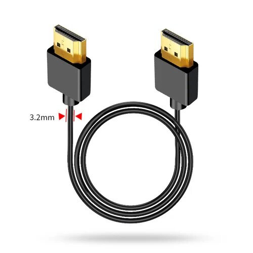 Гибкий HDMI кабель Mini HDMI - Micro HDMI 2.0 4K 20-100см HDMI2.0 to hdmi, 0.3m