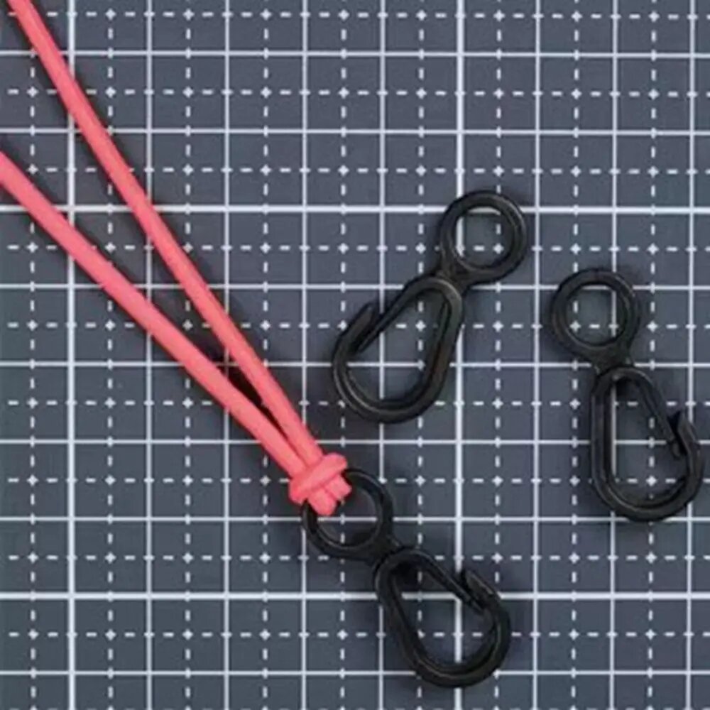 Черный пластиковый карабин POM, 10 шт.