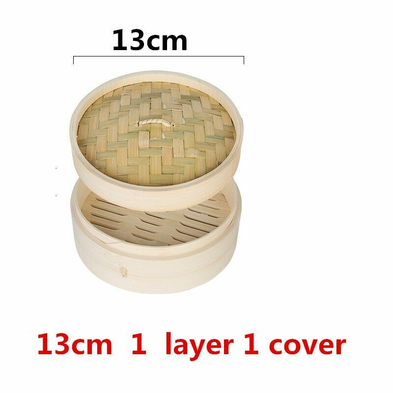 Бамбуковая пароварка с крышкой из одной клетки Корзина для овощных закусок Инструменты для приготовления пищи