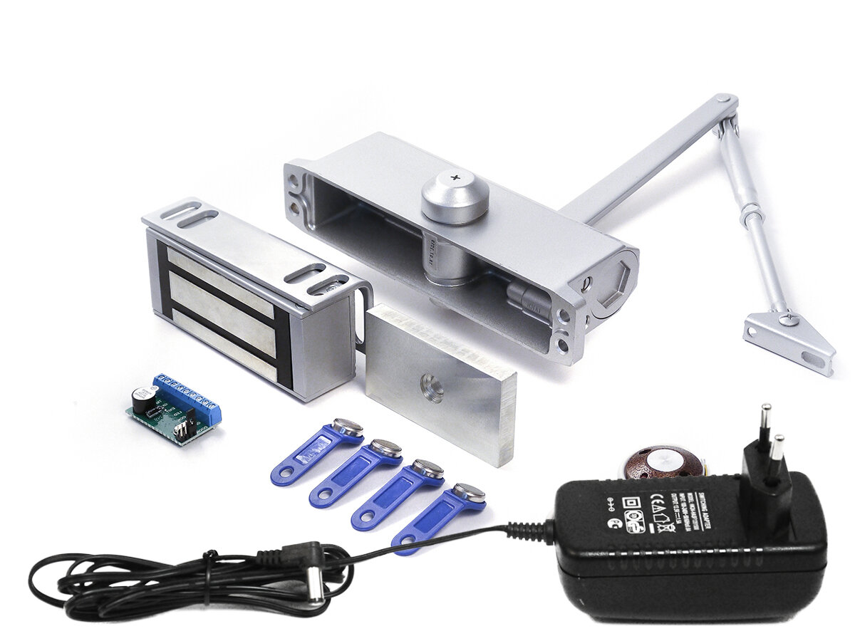 Power Lock G-400 - электромагнитный замок в комплекте, электромагнитный замок для входной двери, замок в калитку