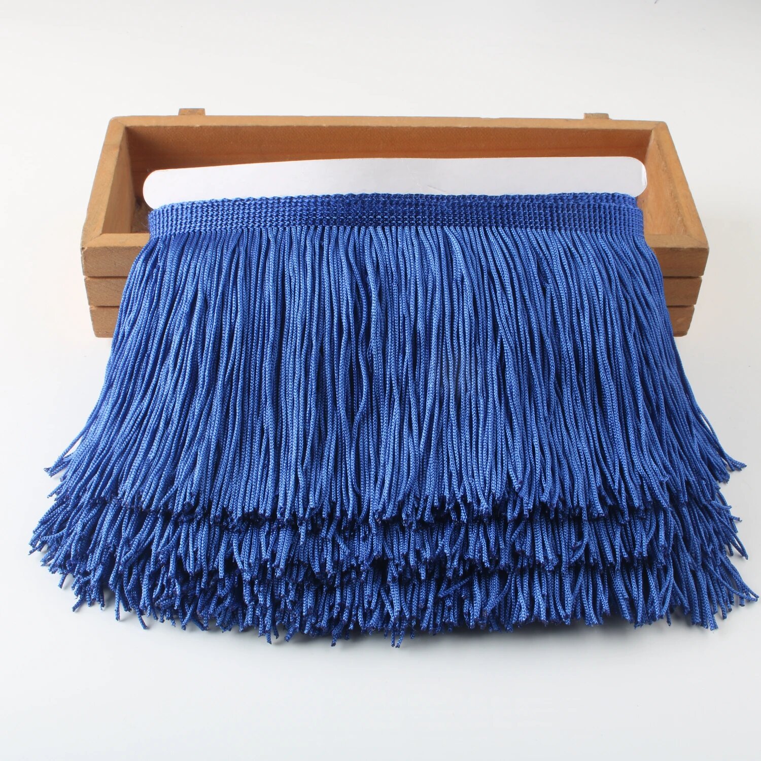 Кружевная бахрома с кисточками, полиэстер, 1 ярд Синий, Синий