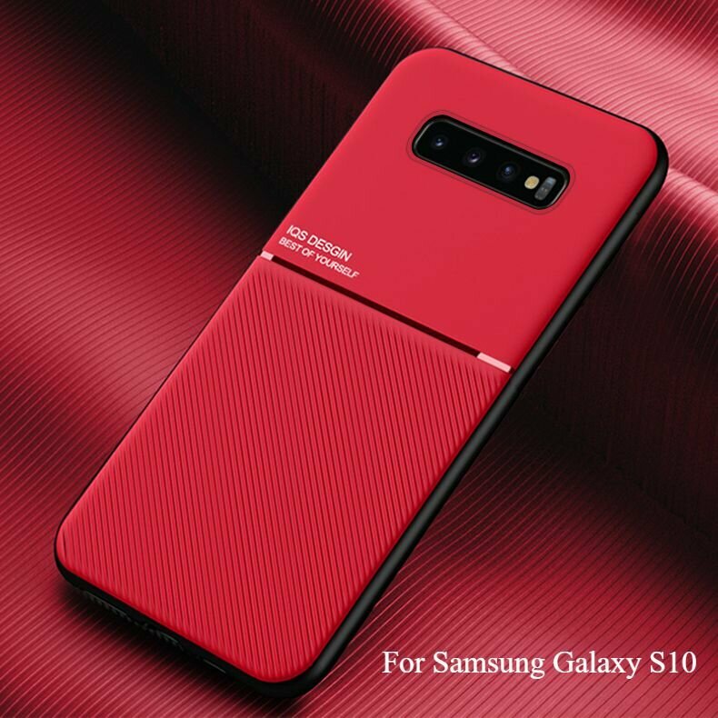 FASNYA Чехол из деловой кожи для Samsung Galaxy S10 (Самсунг Галакси C10) с магнитным автомобильным держателем, тонкий защитный чехол для смартфона