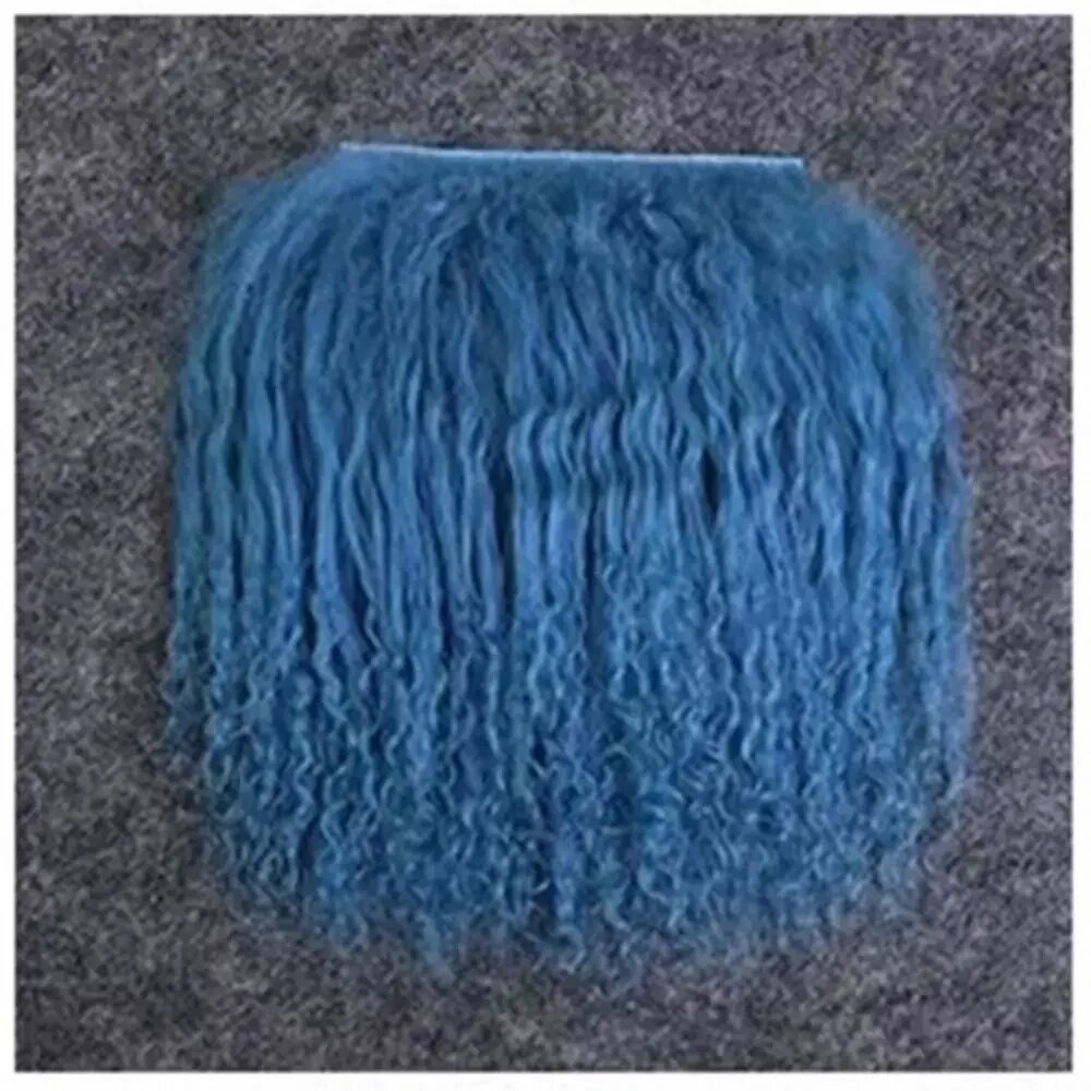 Волосы для кукол из овечьей шерсти BJD Hair Row Синий, 20