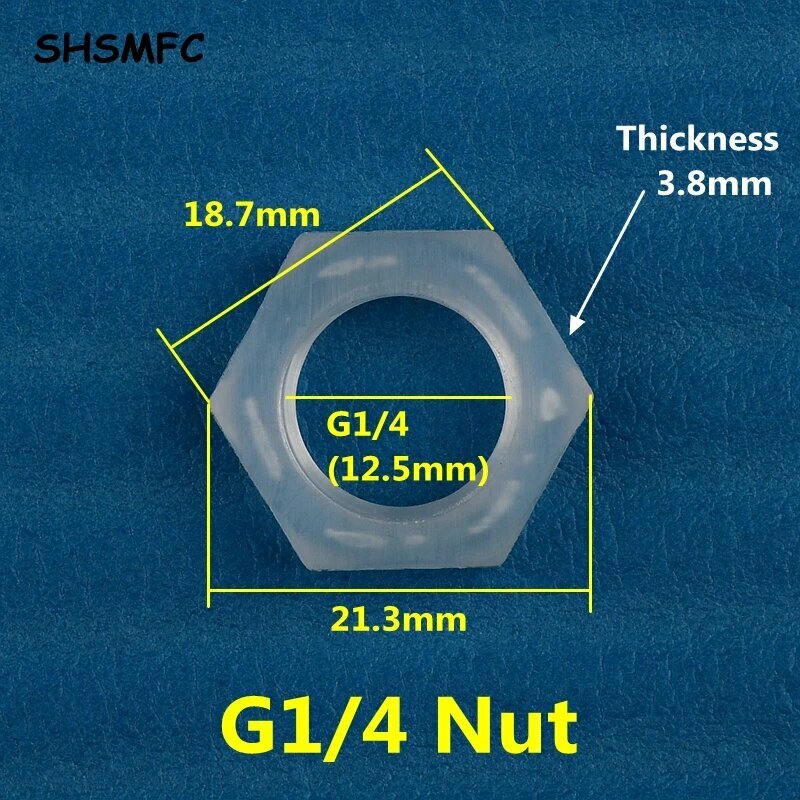 Шестигранная гайка SHSMFC пластиковая M6-M16 Серый, G1I4, 10pcs