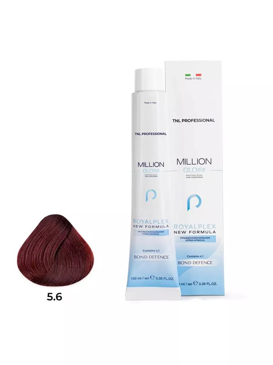 Крем-краска для волос TNL Professional Million Gloss оттенок 5.6