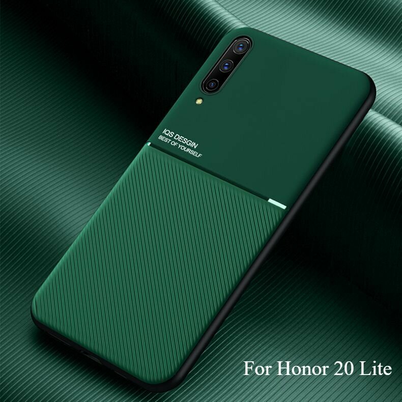 FASNYA Чехол из деловой кожи для Honor 20 Lite/ Honor 30i (Хонор 20 Лайт/ Хонор 30i) с магнитным автомобильным держателем, тонкий защитный чехол для смартфона