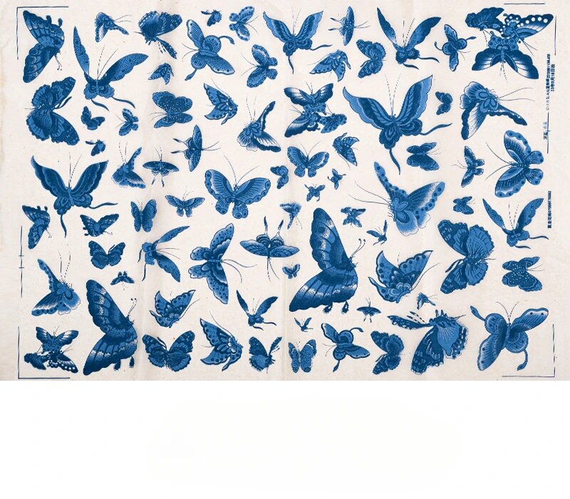 Подглазурная цветочная бумага для керамики Jingdezhen 06-1pcs