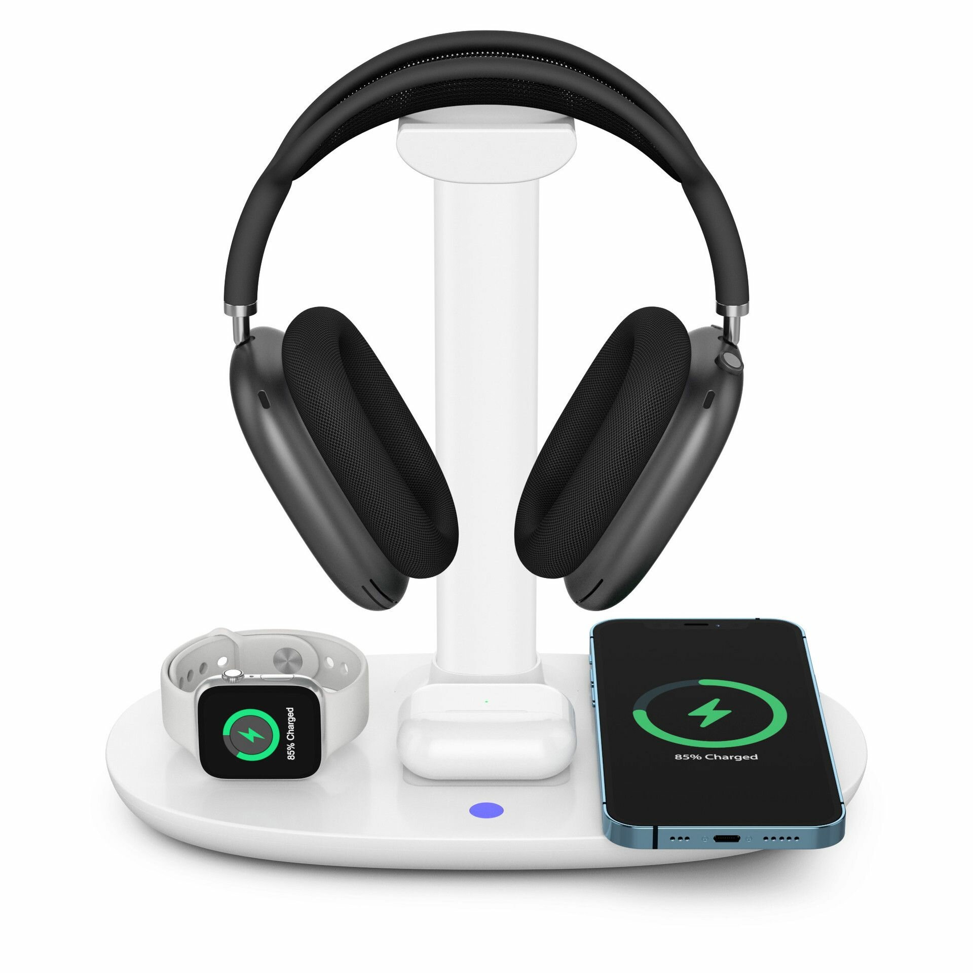 Подставка для компьютерных наушников с RGB подсветкой и USB портами