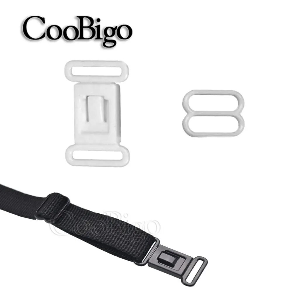 CooBigo 20 комплектов пластиковых пряжек для галстуков-бабочек White