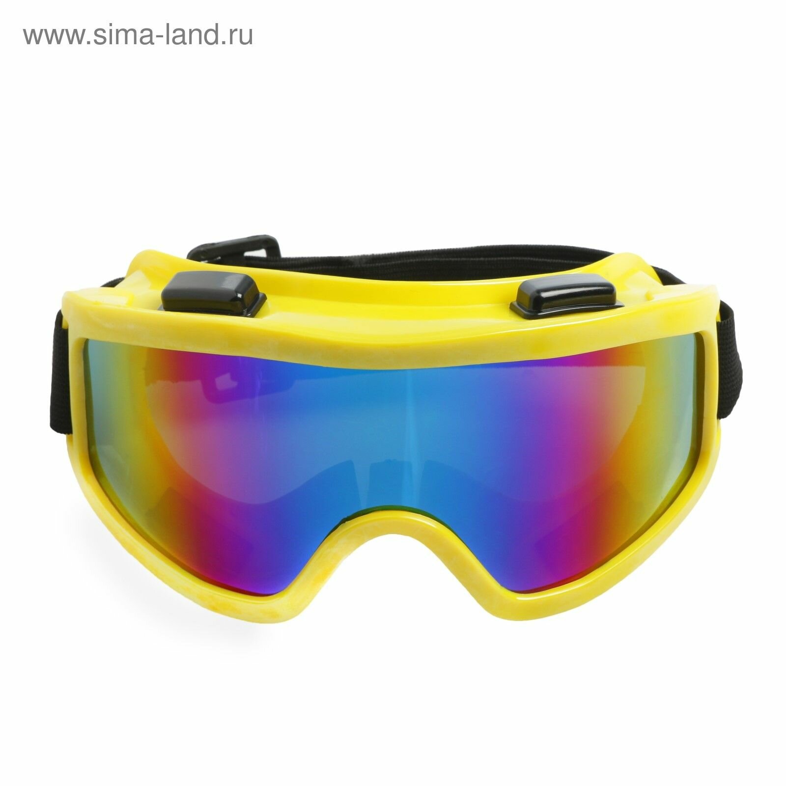 Очки/маска для сноуборда, лыж, квадроцикла, мото, снегохода, стекло хамелеон, желтый