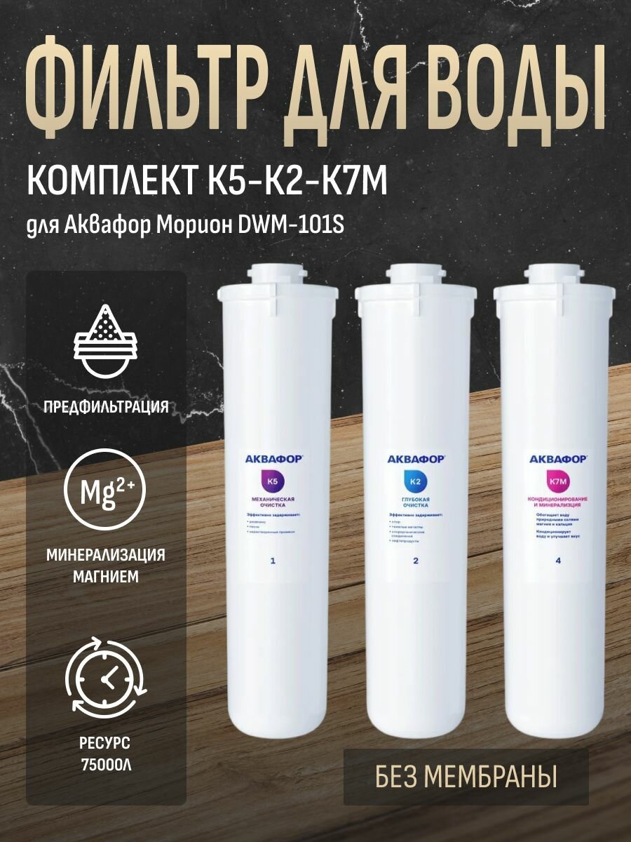 Комплект модулей сменных фильтрующих Аквафор К5-К2-К7М