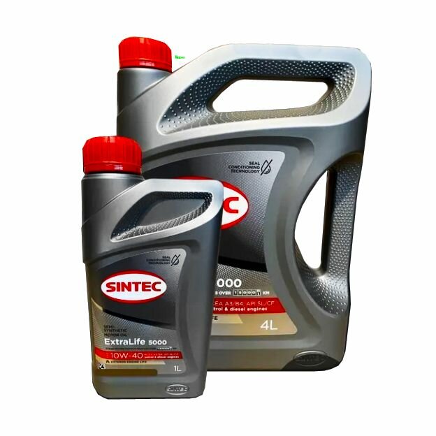 SINTEC EXTRALIFE 5000 SAE 10W-40 ACEA A3/B4 5л Масло моторное, Полусинтетическое