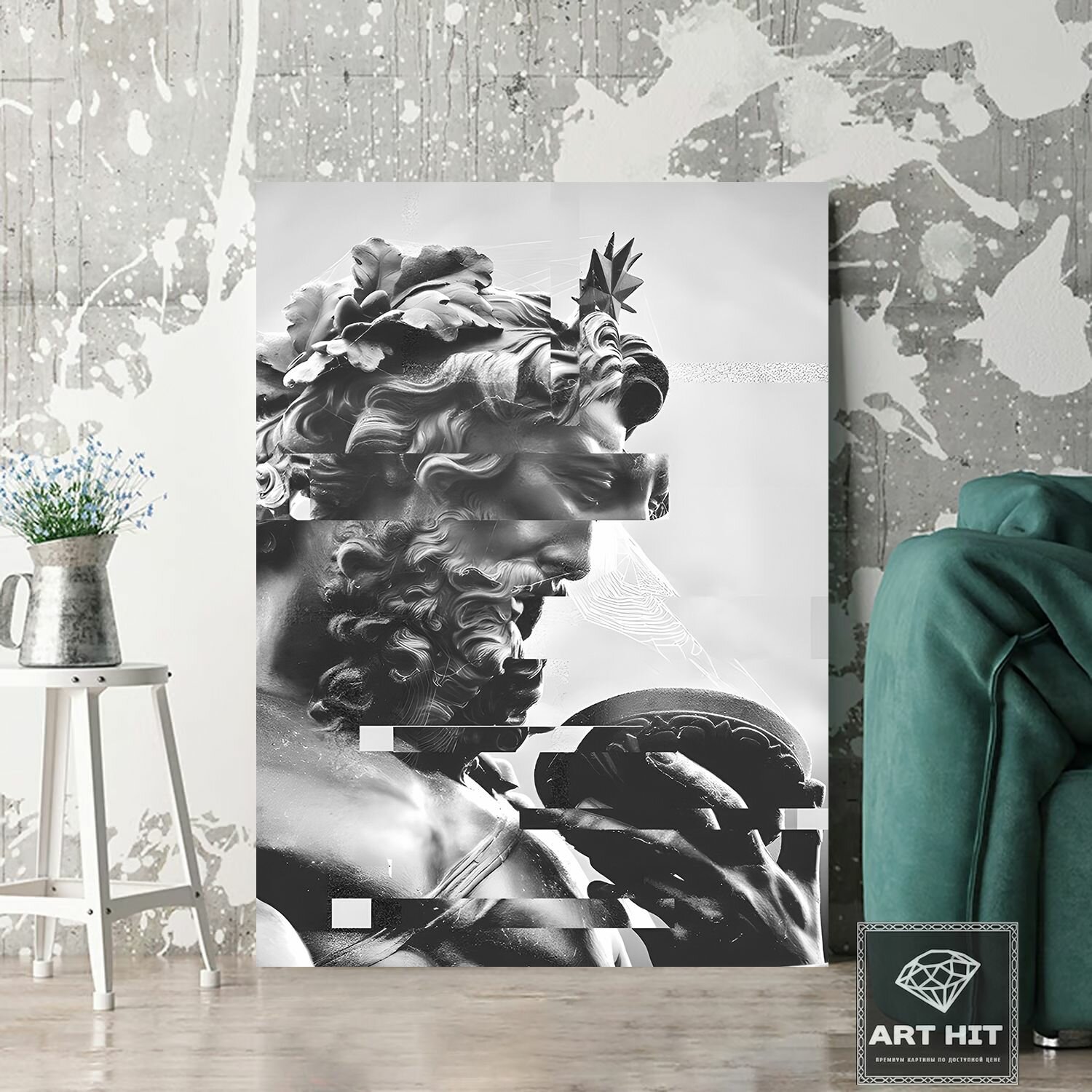 Картина античность, Боги Греции, Микеланджело, 40х60 см.