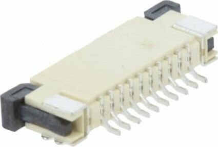 Разъем CONNFLY DS1020-07-10VBT1B-R FFC (FPC) горизонтальный PIN 10 ZIF SMT луженые 30мОм 1шт