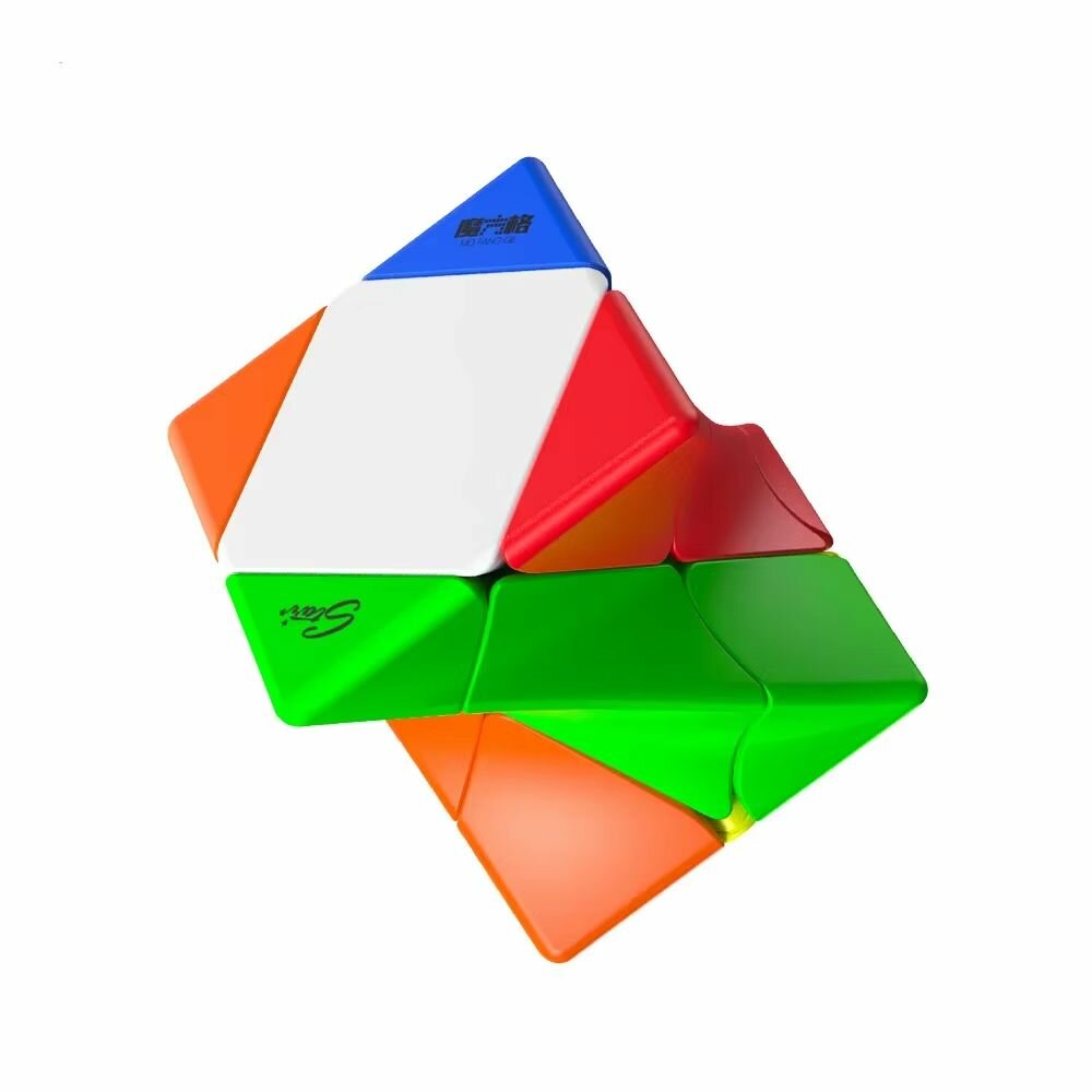 Головоломка твисти скьюб QiYi (MoFangGe) Twisty Skewb v2, цветной пластик