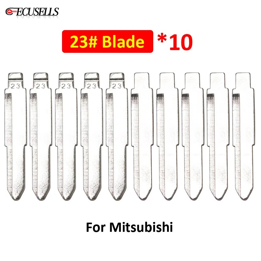 10 шт./лот НЕТ. 23-металлический пустой откидной KD с дистанционным управлением для автомобильного ключа # 23, необрезанное лезвие для старого Mitsubishi, Suzuki Alto, Dongnan