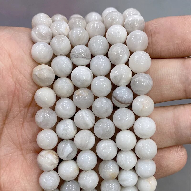 Бусины из белого агата 4-14 мм 8mm-about 46pcs