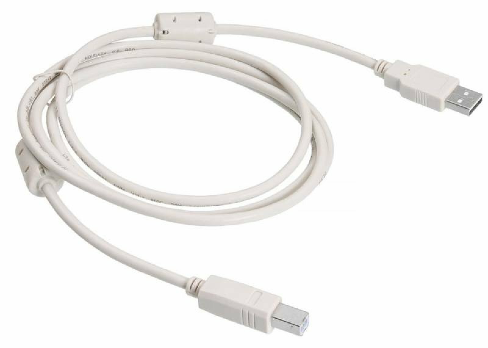 Кабель Buro USB2.0-AM/BM-1.8M-MG USB A(m) USB B(m) 1.8м феррит. кольца серый