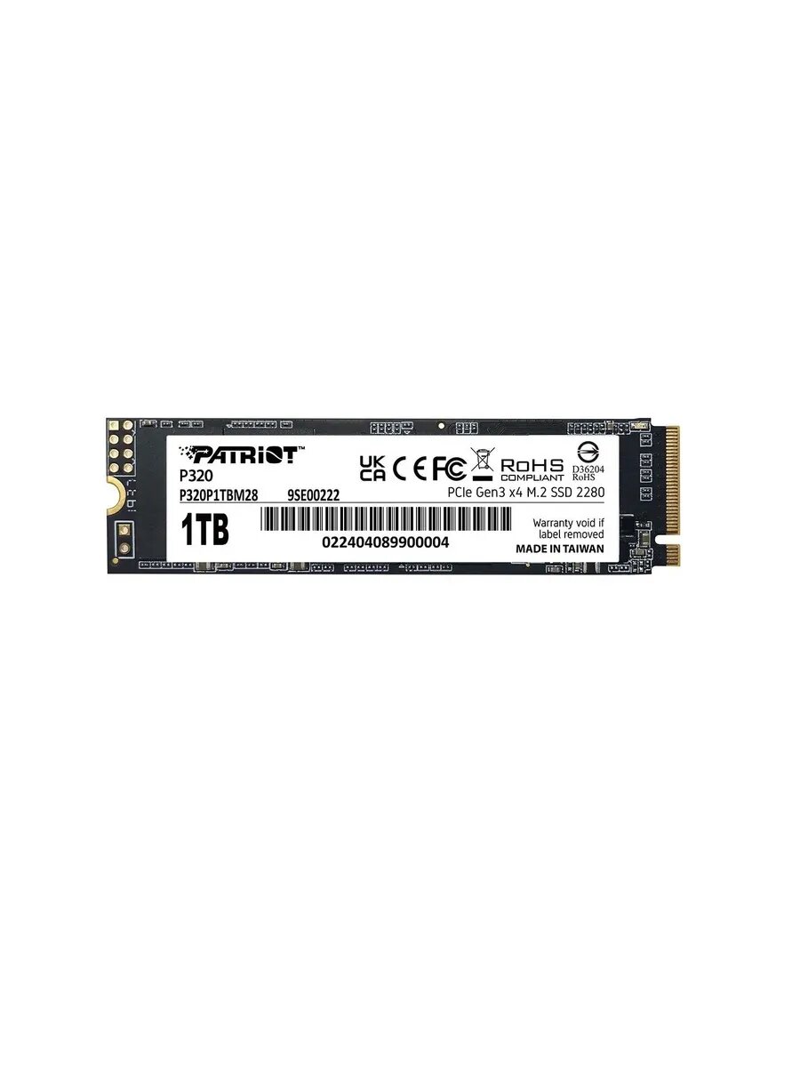 Накопитель SSD PATRIOT PCIe 3.0 x4 1TB P320P1TBM28 P320