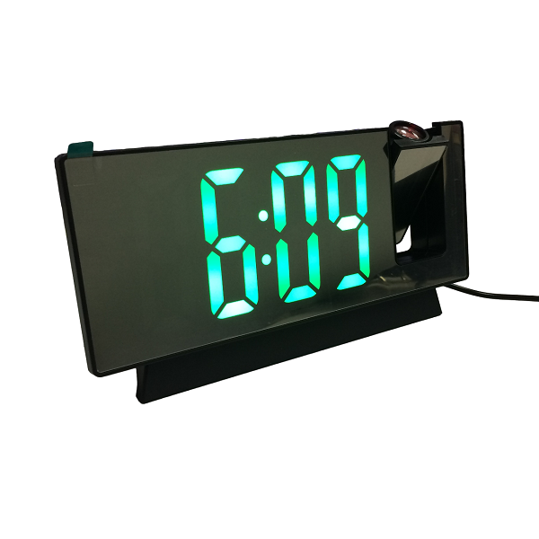 Часы, электронные, с проекцией, будильник, календарь, черные