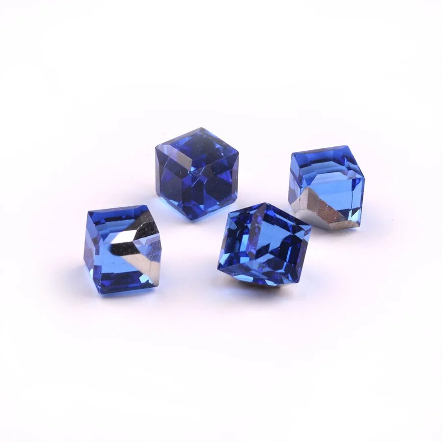 Кристаллы ZHUBI квадратные 6/8 мм Синий, 8MM-50PCS, Middle Blue