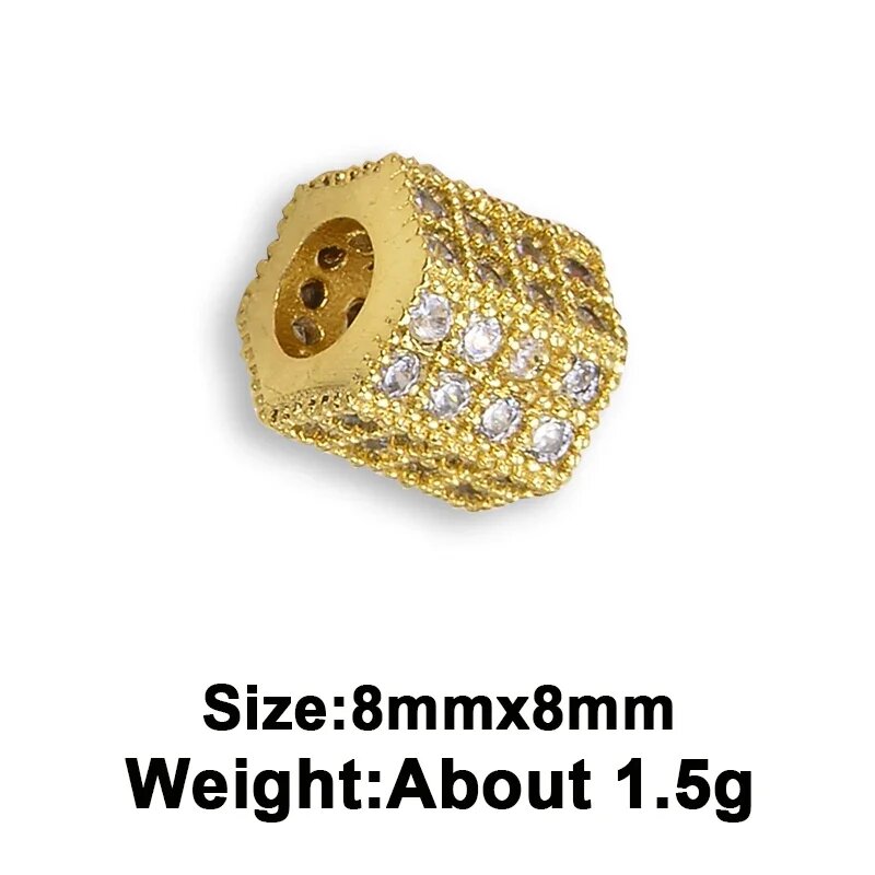 Желтый браслетный шарм 8x8 мм, 1.5г