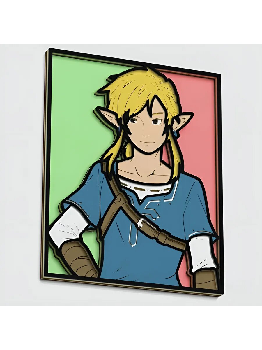 3D Картина по номерам из дерева Линк, 23x30 см