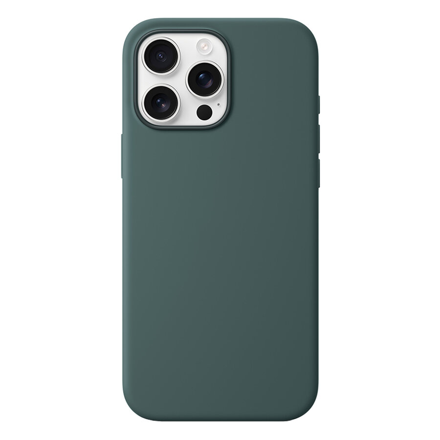 Чехол Silicone Case with MagSafe и Анимация цвета для iPhone 16 Pro Max (6.9"), темно-зеленый (4)