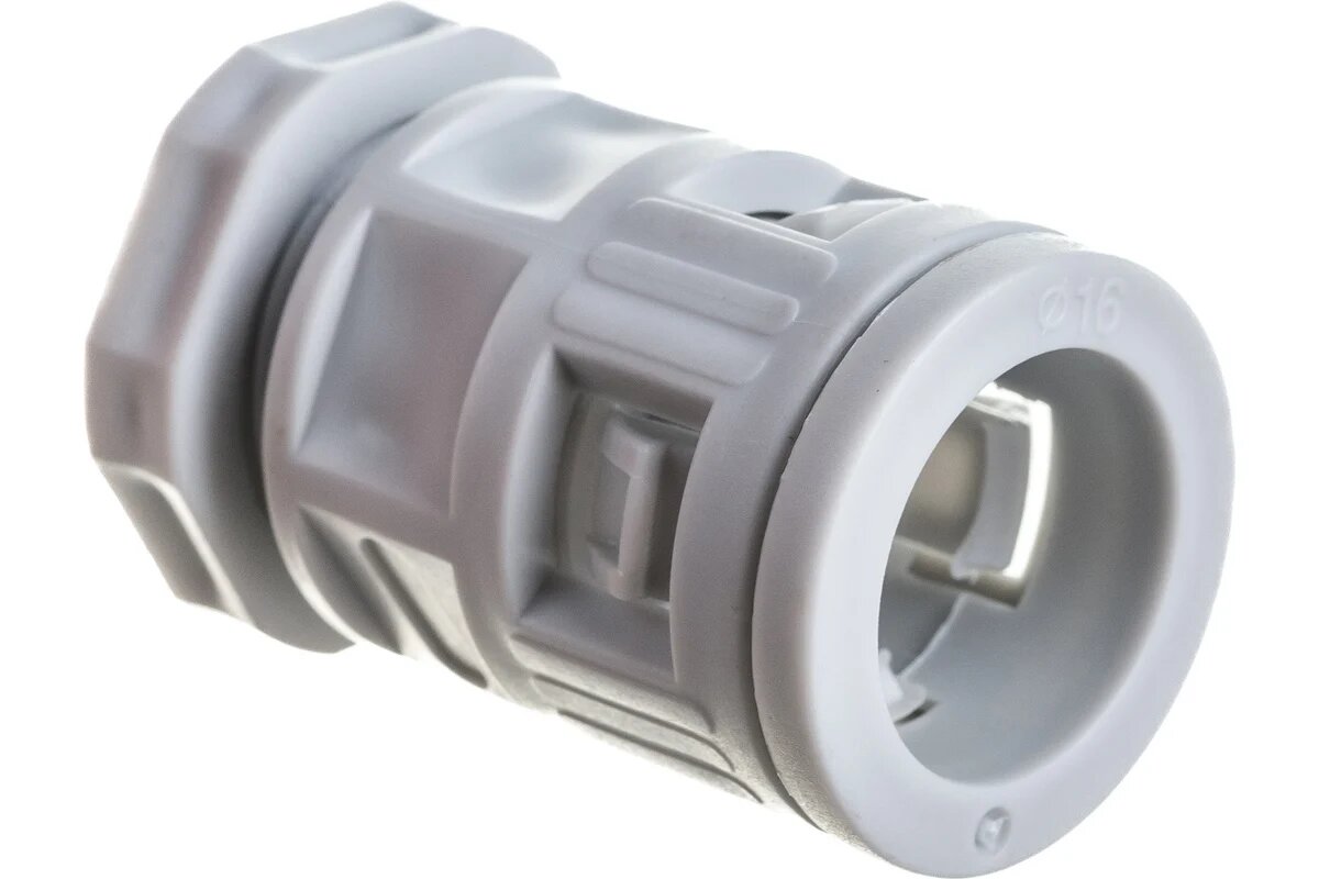 Вводная муфта Промрукав для гофрированных труб серого цвета ВМ-ГТ-16 PR08.3268, 1 шт