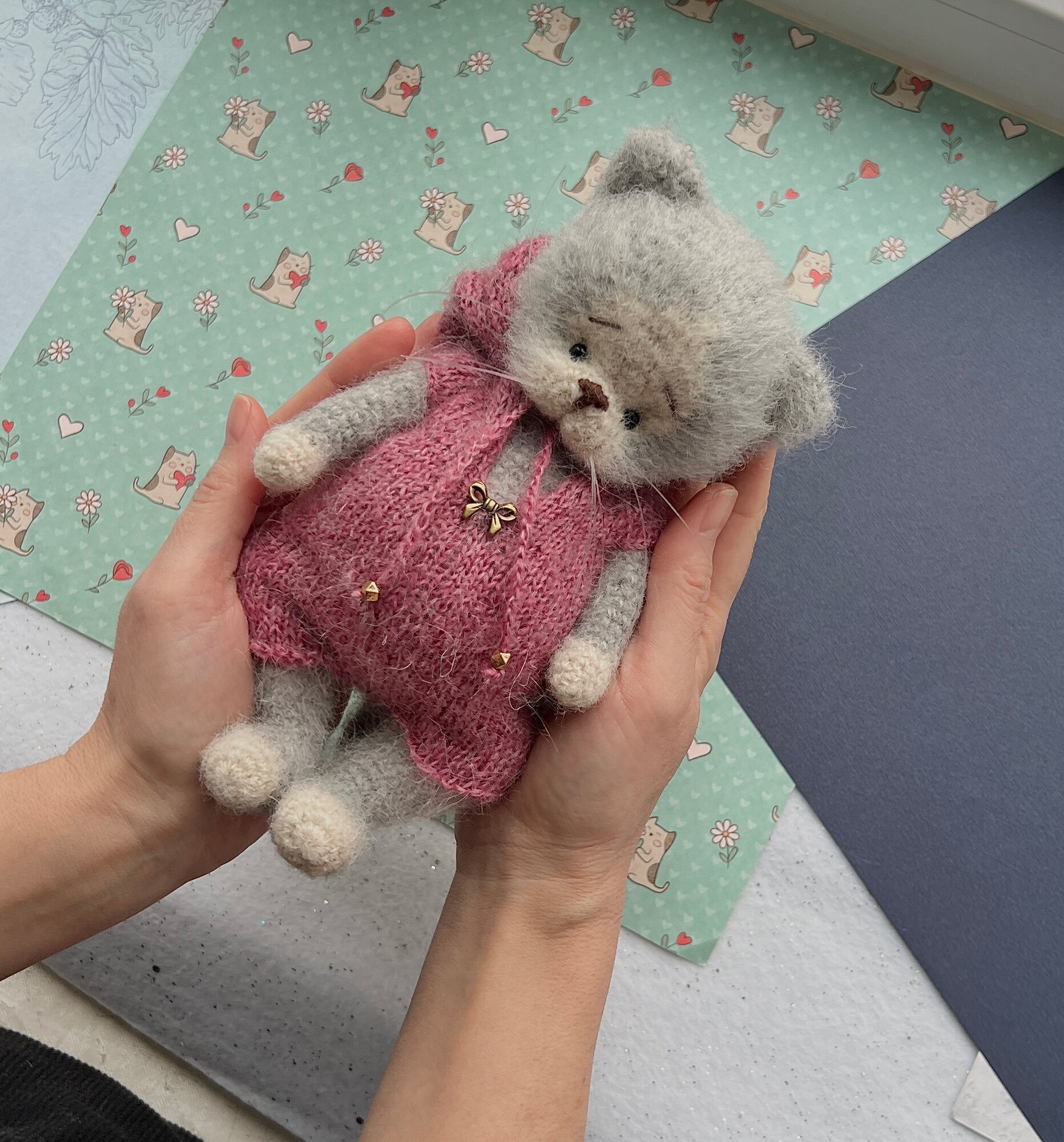 Котенок ручной работы