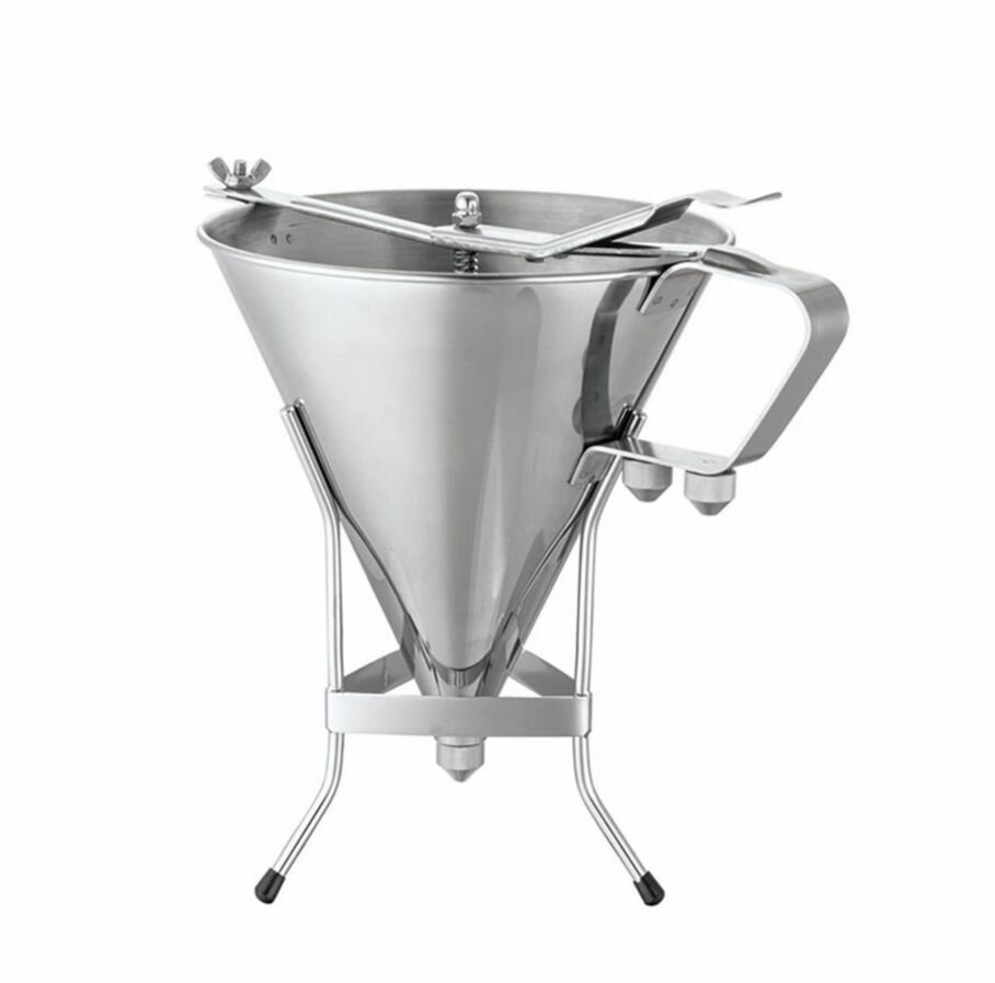 Дозатор воронка на подставке+ 3 насадки, d19.4см, нерж. сталь, Gerus