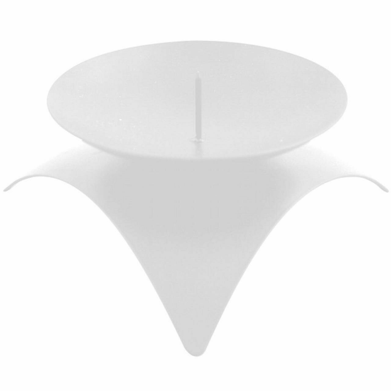 Подсвечник Мультидом "Гармония", металл, эмаль, белый, 12 5,5x3,5 см