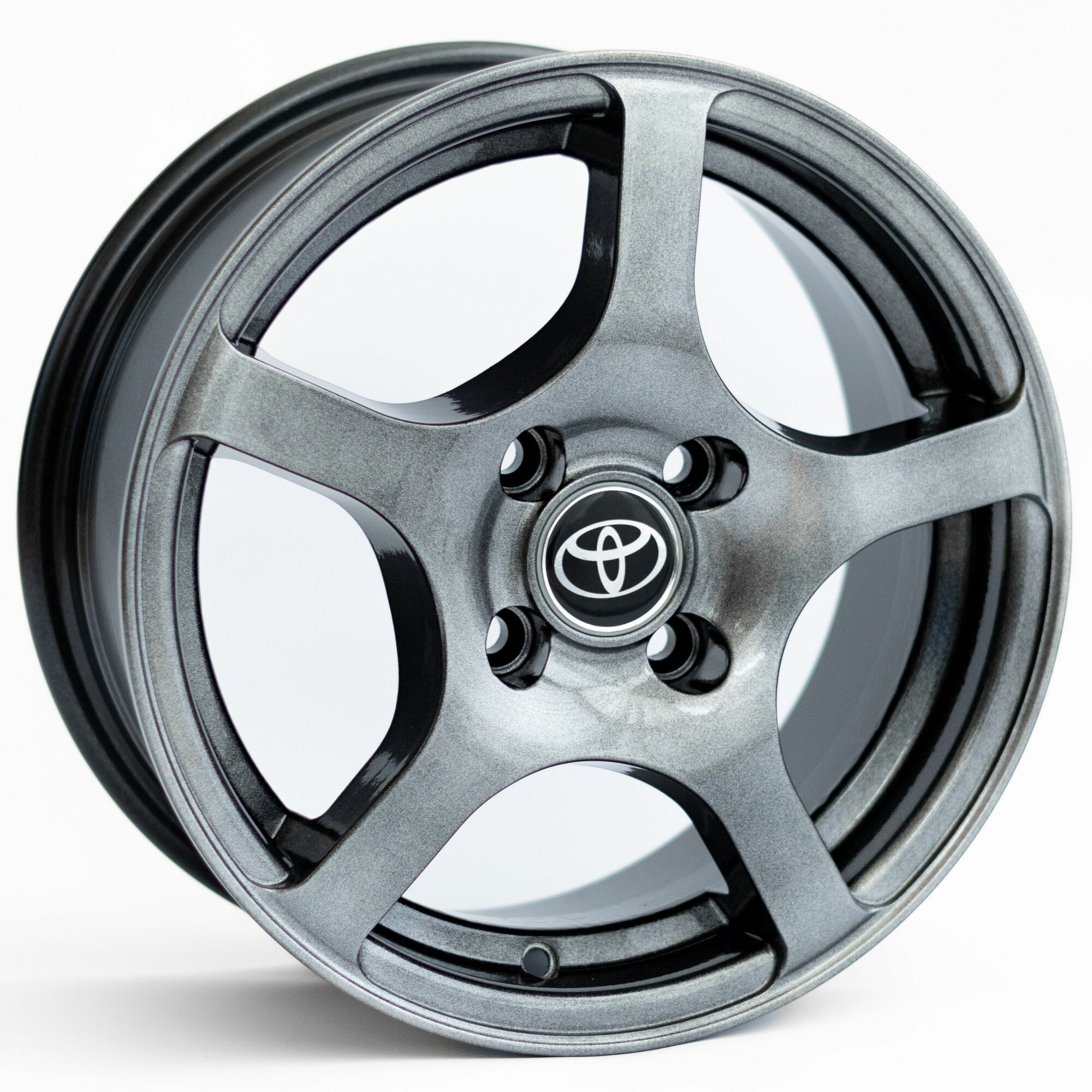 Диск литой на Тойота Yaris Vitz 14х6 4х100 ет43 54.1 чёрный бриллиант арт. М-084